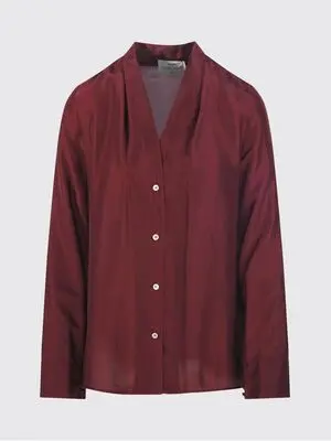 FORTE_FORTE Elegant Silk Shirt - Ruby