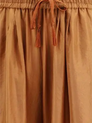 FORTE_FORTE Silk Palazzo Trousers - Brown