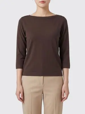ROBERTO COLLINA Viscose Knit Top - Brown
