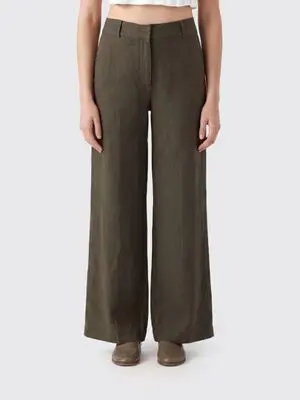 PT TORINO Linen Blend Tailored Trousers - Brown
