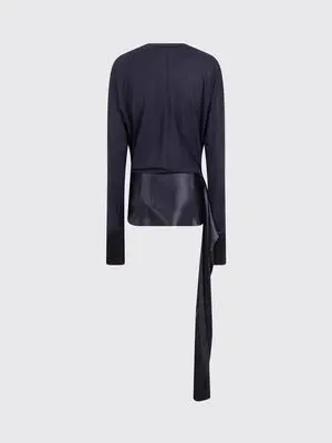DARKPARK Long Sleeve Top With Satin Detail