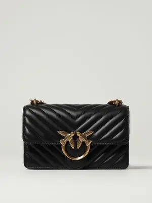 Pinko Quilted Leather Mini Bag With Chain Strap - Black