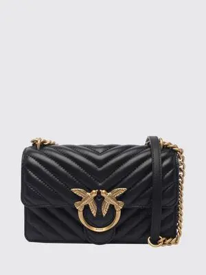 Pinko Quilted Leather Mini Bag With Chain Strap - Black