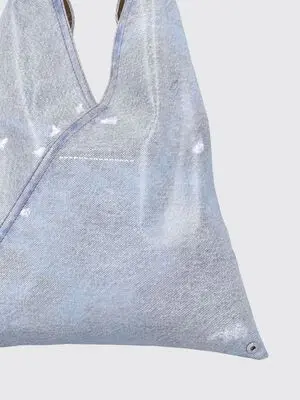 MAISON MARGIELA Japanese Denim Print Leather Bag - Blue