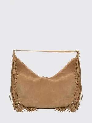 Orciani Isola Peach Fringed Suede Bag