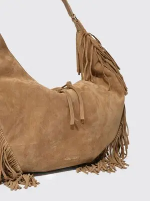 Orciani Isola Peach Fringed Suede Bag
