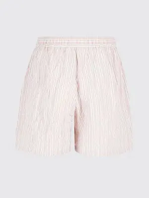 ROBERTO COLLINA Striped Crinkled Viscose Blend Shorts