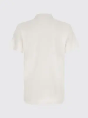Versace Medusa Logo Cotton Polo Shirt With Ribbed Collar