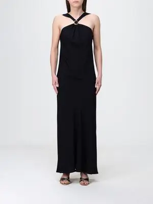 FORTE_FORTE Silk Blend Halterneck Maxi Dress - Black