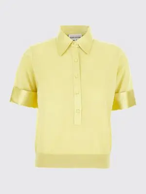 SEMICOUTURE Silk And Virgin Wool Knit Polo Shirt