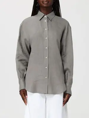 Brunello Cucinelli Classic Linen Shirt - Green