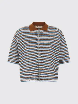 Marni Striped Crocheted Cotton Cardigan
