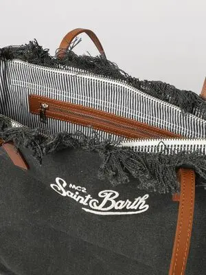 MC2 SAINT BARTH Cotton Blend Tote Bag - Black