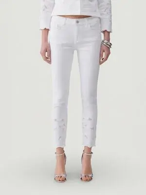 Liu Jo Slim Fit Cotton Denim Jeans - White