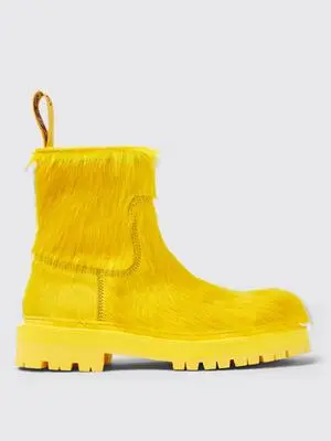 Camper Furry Ankle Boots - Yellow