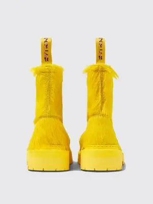 Camper Furry Ankle Boots - Yellow