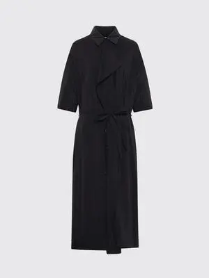 LEMAIRE Silk Blend Midi Shirt Dress With Oversized Fit And Wrap Style