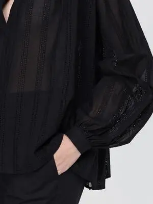 SEMICOUTURE Cotton Blouse With Embroidery