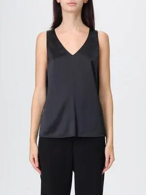 Emporio Armani Basic Stretch Silk Top - Black