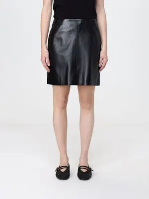 BOSS Lambskin Leather Skirt - Black