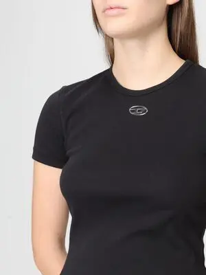 DIESEL® Ribbed T-shirt - Black