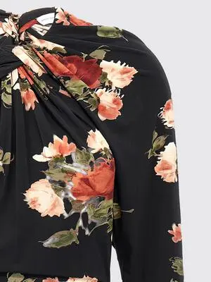 Magda Butrym Floral Ruched Long Sleeve Dress