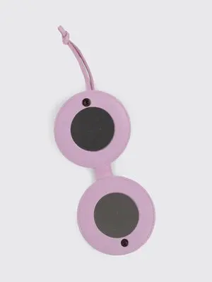 Balenciaga Arena Leather Keychain With Mirror - Pink