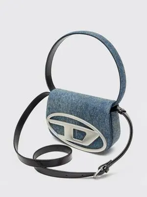 DIESEL® Logo Embellished Shoulder Bag - Gnawed Blue