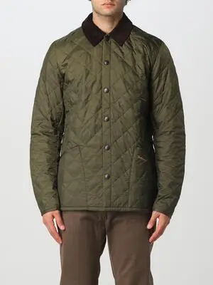Barbour Quilted Jacket With Classic Collar - Olive
