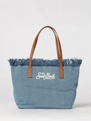 MC2 SAINT BARTH Cotton Bag With Embroidered Logo Denim