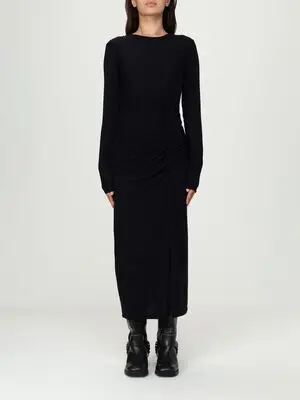 Isabel Marant Étoile Long Sleeve Gathered Dress - Black