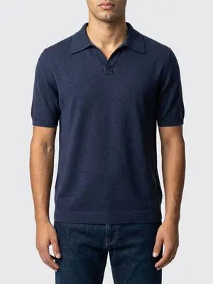 ROBERTO COLLINA Cotton Knit Polo Shirt - Navy