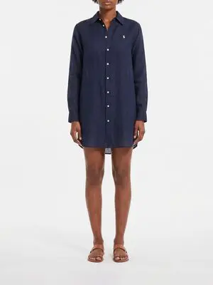 Polo Ralph Lauren Linen Shirt Dress - Blue