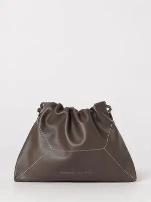Brunello Cucinelli Smooth Calfskin Bucket Bag - Brown