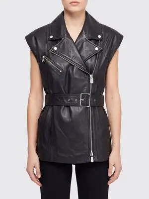 Pinko Leather Biker Jacket - Black