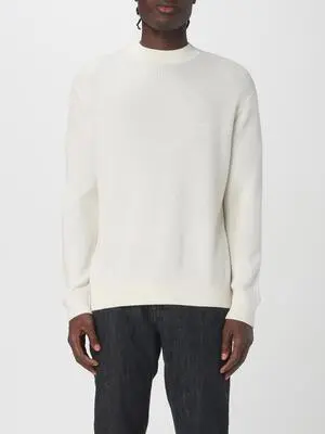Emporio Armani Ribbed Mock Neck Jumper - Ice