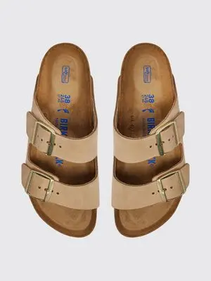BIRKENSTOCK Arizona Nubuck Sandals - Beige