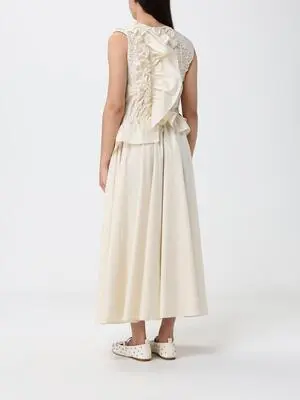 MEIMEIJ Midi Dress In Cotton With Ruffles