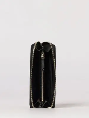 Emporio Armani Grained Leather Continental Wallet - Black