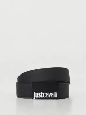 Just Cavalli Belt With Logo Buckle - Black