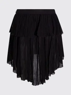 Blumarine Pleated Georgette Mini Skirt - Black