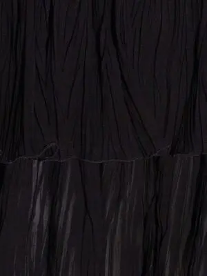 Blumarine Pleated Georgette Mini Skirt - Black