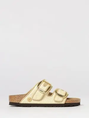 BIRKENSTOCK Arizona Big Buckle Braided Raffia Sandals - Beige