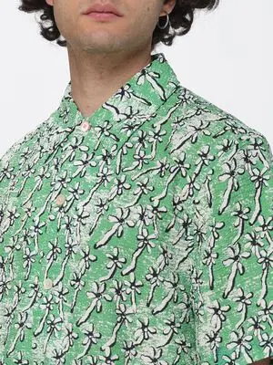 Paul Smith Printed Cotton Casual Shirt - Green