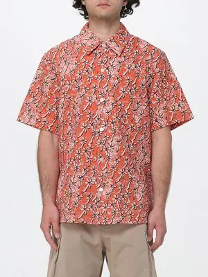 Paul Smith Printed Cotton Casual Shirt - Orange