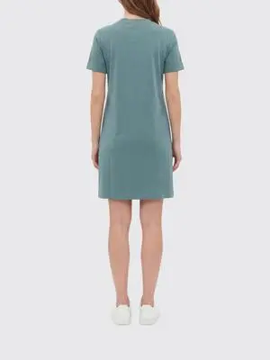 Liu Jo Cotton Blend Mini Dress With Metallic Eyelets - Green