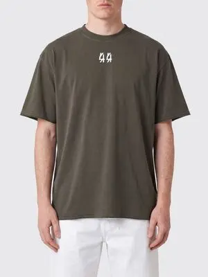 44 LABEL GROUP Cotton T-shirt With Logo - Grey