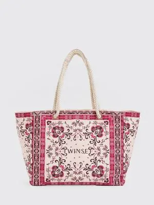 TWINSET Printed Cotton Bag - Fuchsia