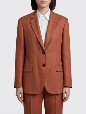 Brunello Cucinelli Linen Single-breasted Blazer - Orange
