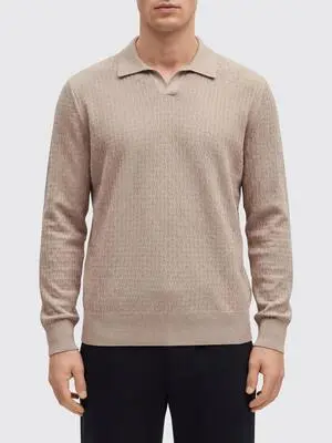 BOSS Knitted Polo Shirt - Beige